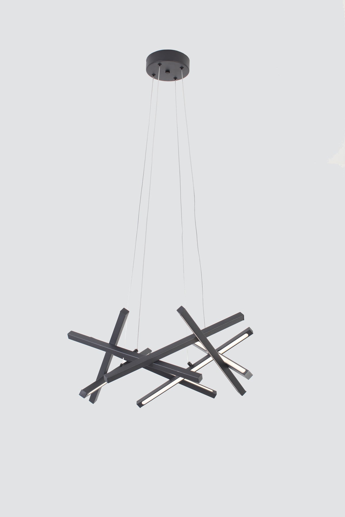 Geometric Linear LED Chandelier Cluster 22" – Modern Concept