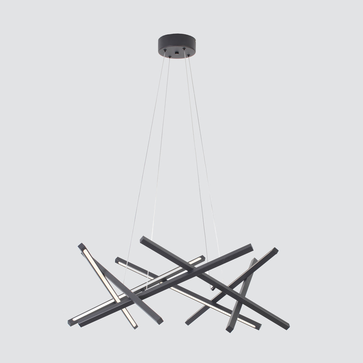 Geometric Linear LED Chandelier Cluster 32" – Modern Concept