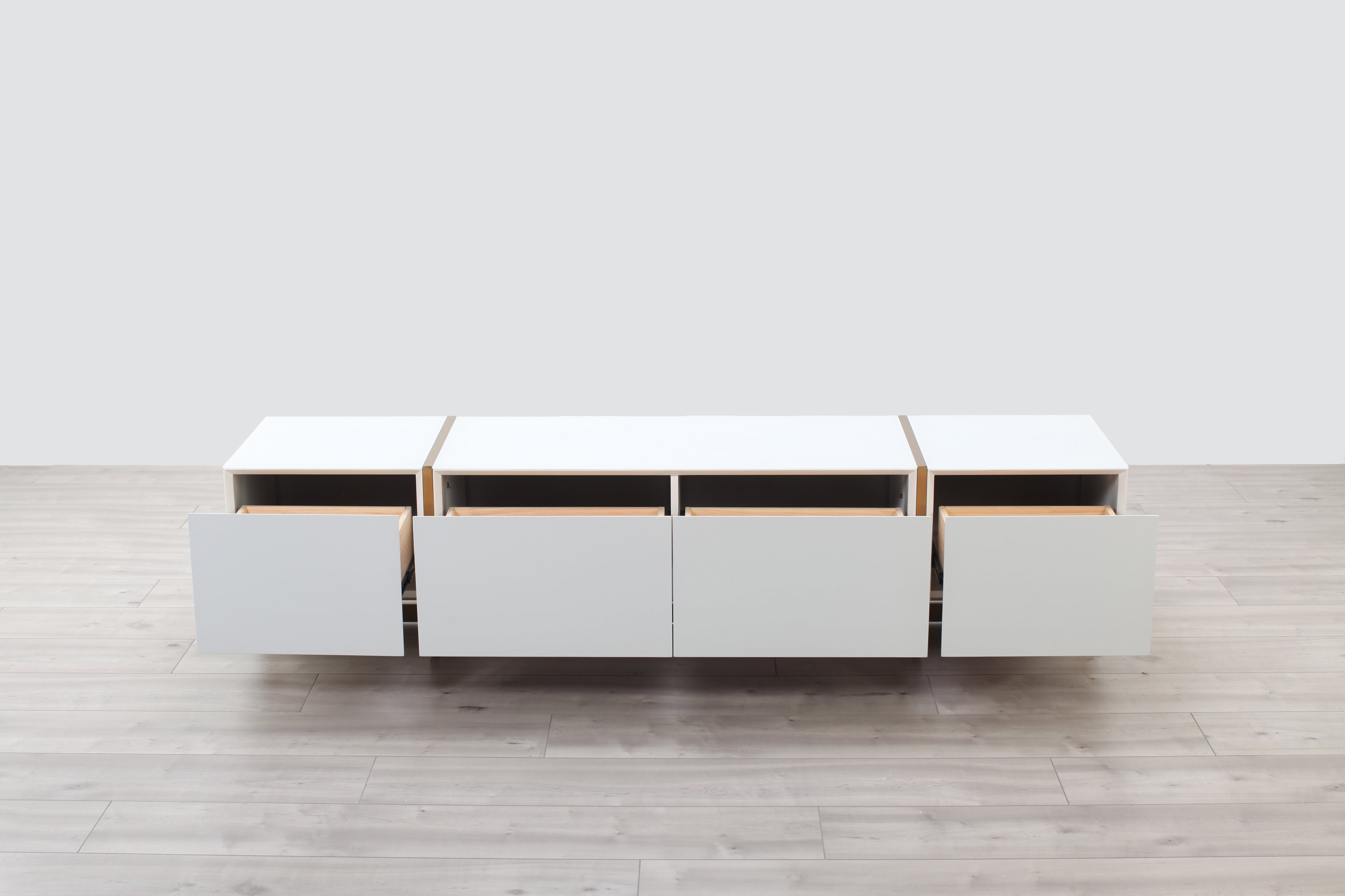 Mia Modern TV Stand with Brass Accents – Modern Concept